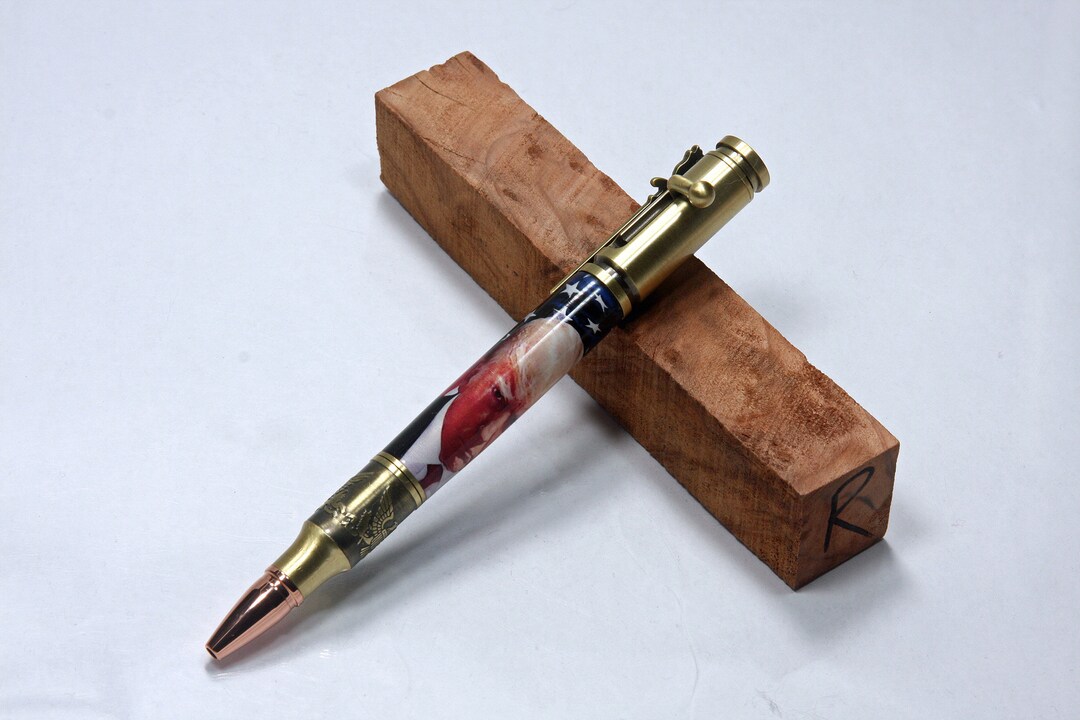 President Trump Theme Bald Eagle Insignia Bolt Action Pen – A Patriotic ...