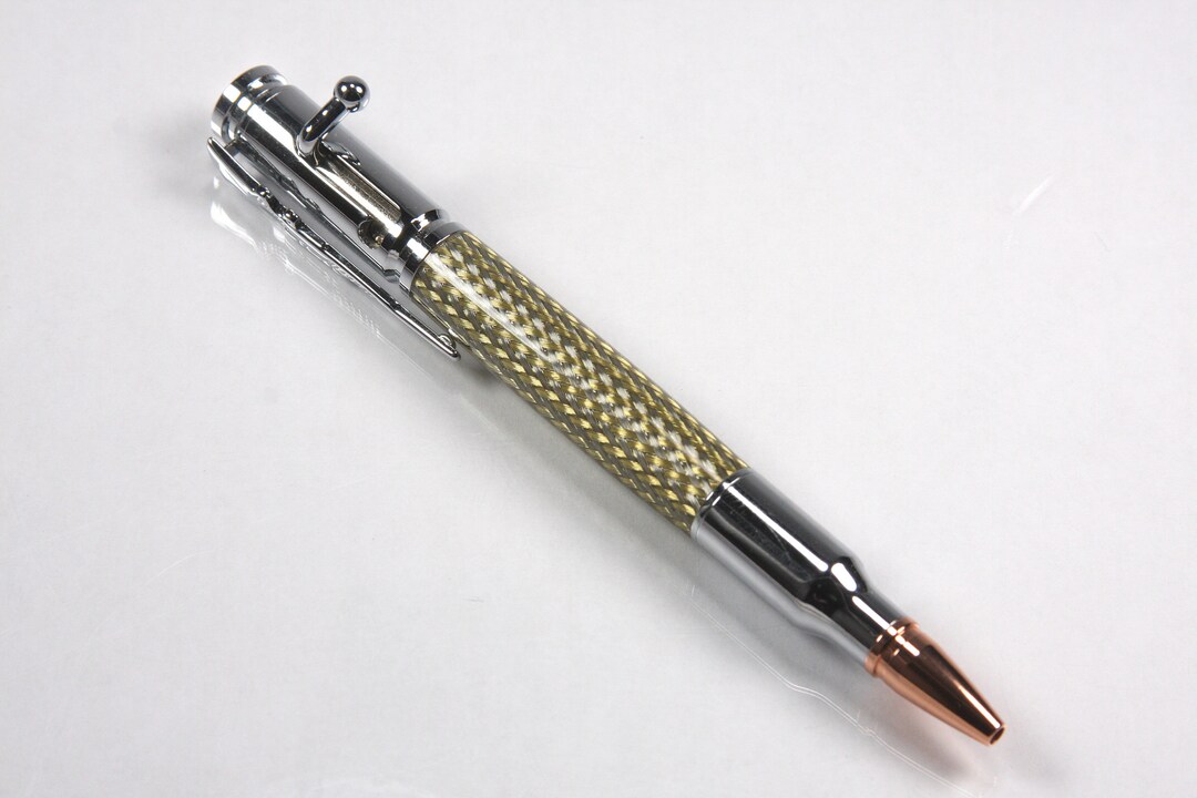 Precision Bolt Action Ballpoint Pen, Chrome and Acrylic Unique Pen for ...