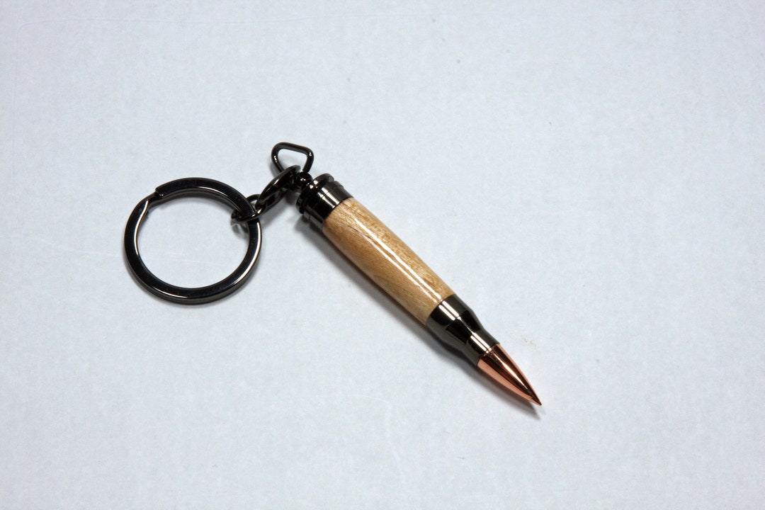 Handcrafted Mini Cartridge Keychain Gun Metal & Cherry Wood Barrel - Etsy