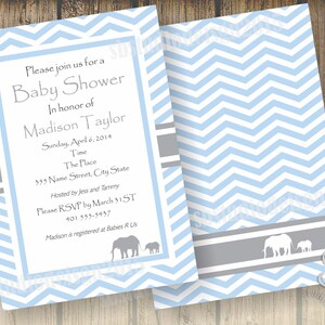Chevron Invitation Safari Baby Shower Invitation - Etsy