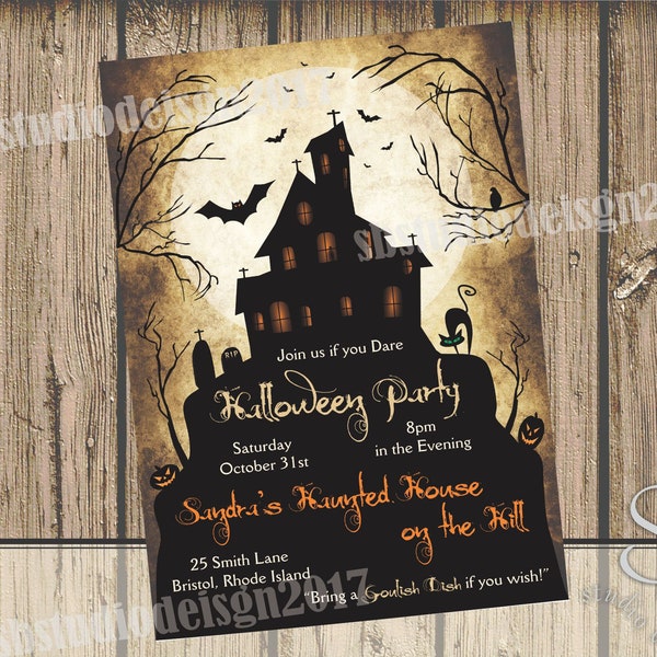 Haunted Mansion Invitations - Etsy