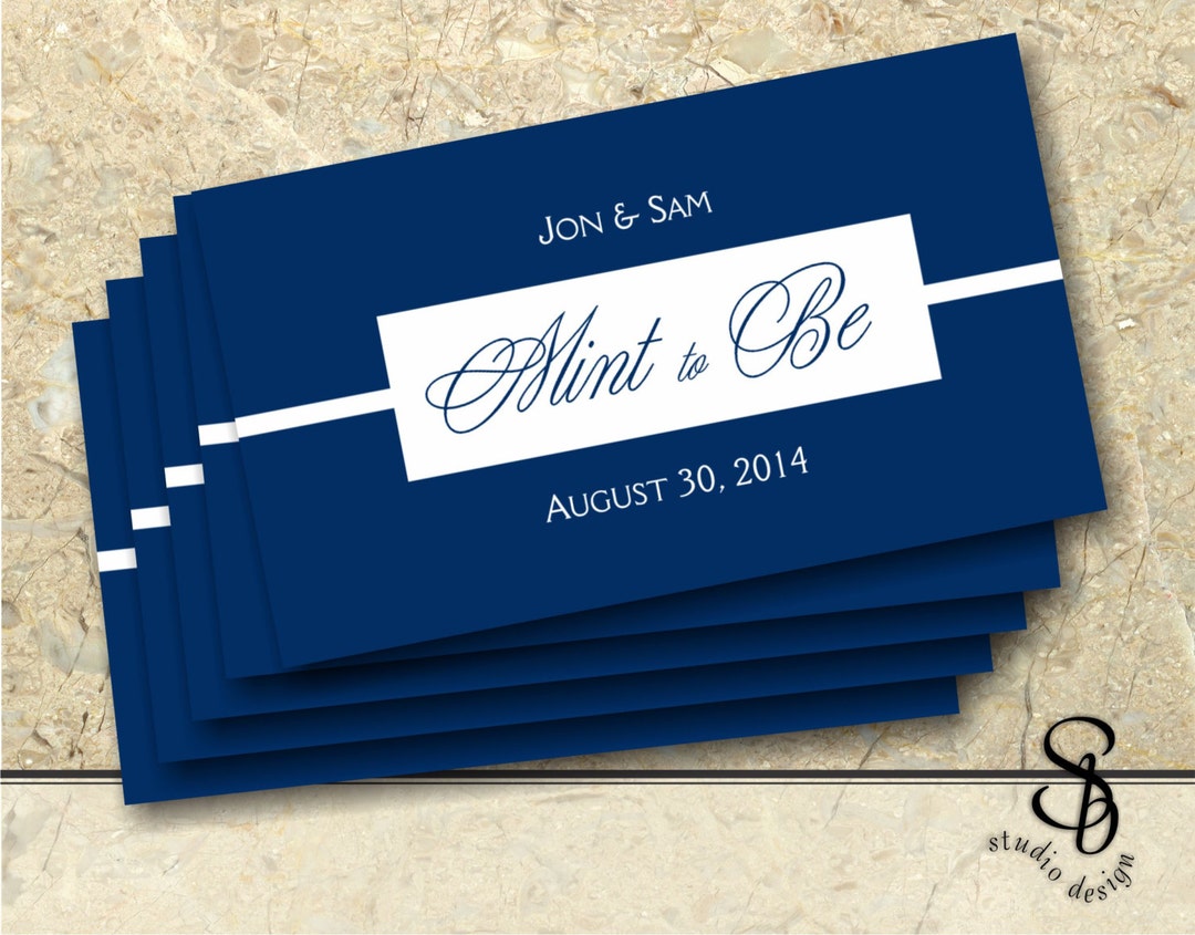 Wedding Favor Cards in Navy - Etsy