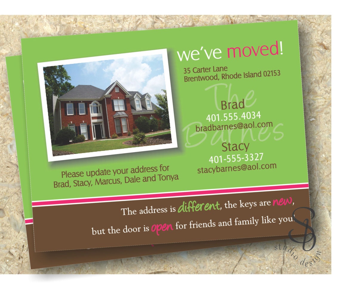 We've Moved Card. Moving Announcement Card. - Etsy