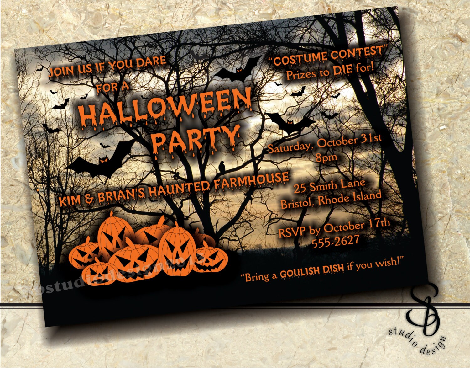 Spooky DIY Halloween Invitation - Etsy