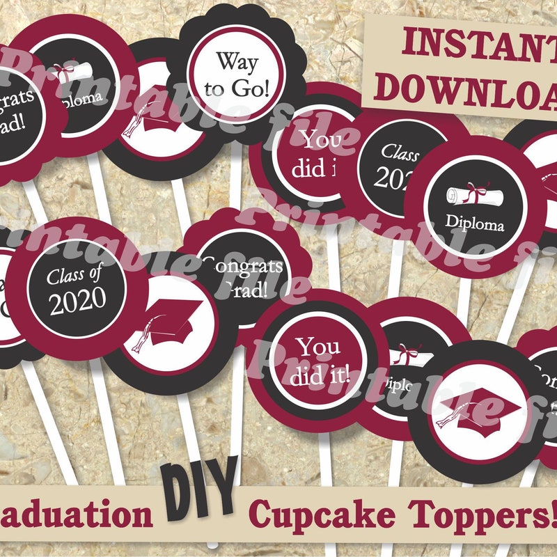 Graduation Cupcake Topper - Etsy
