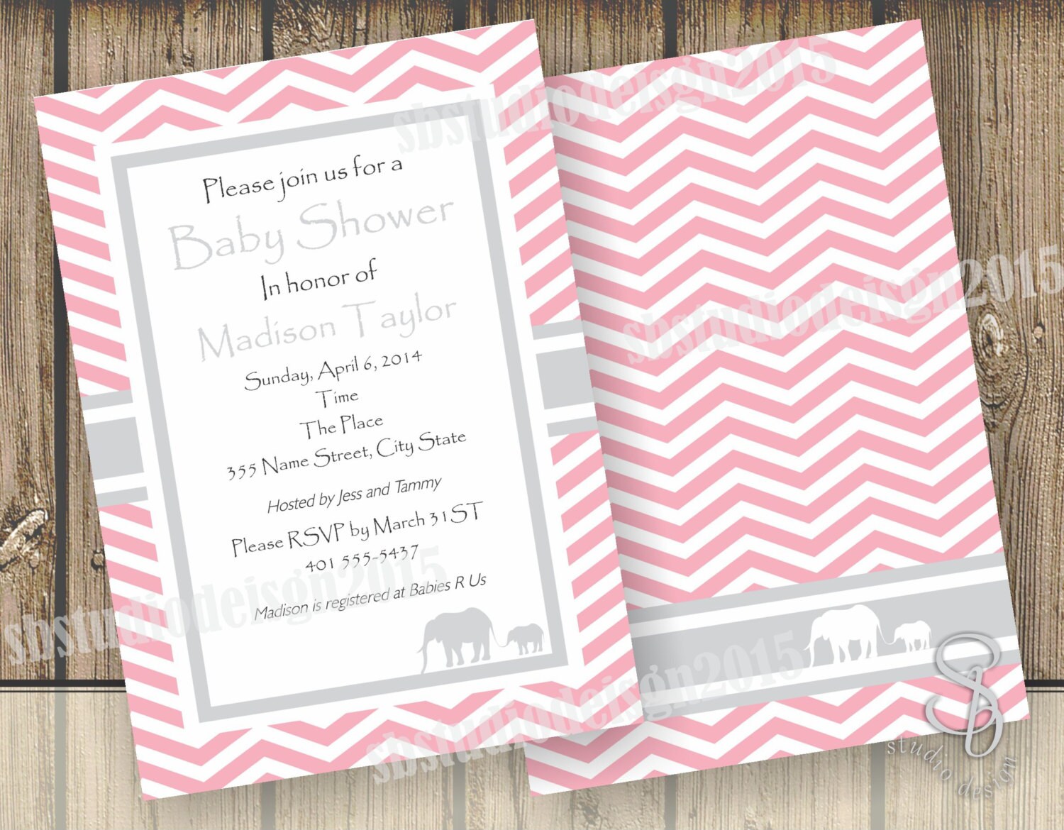 Chevron Invitation Safari Baby Shower Invitation - Etsy