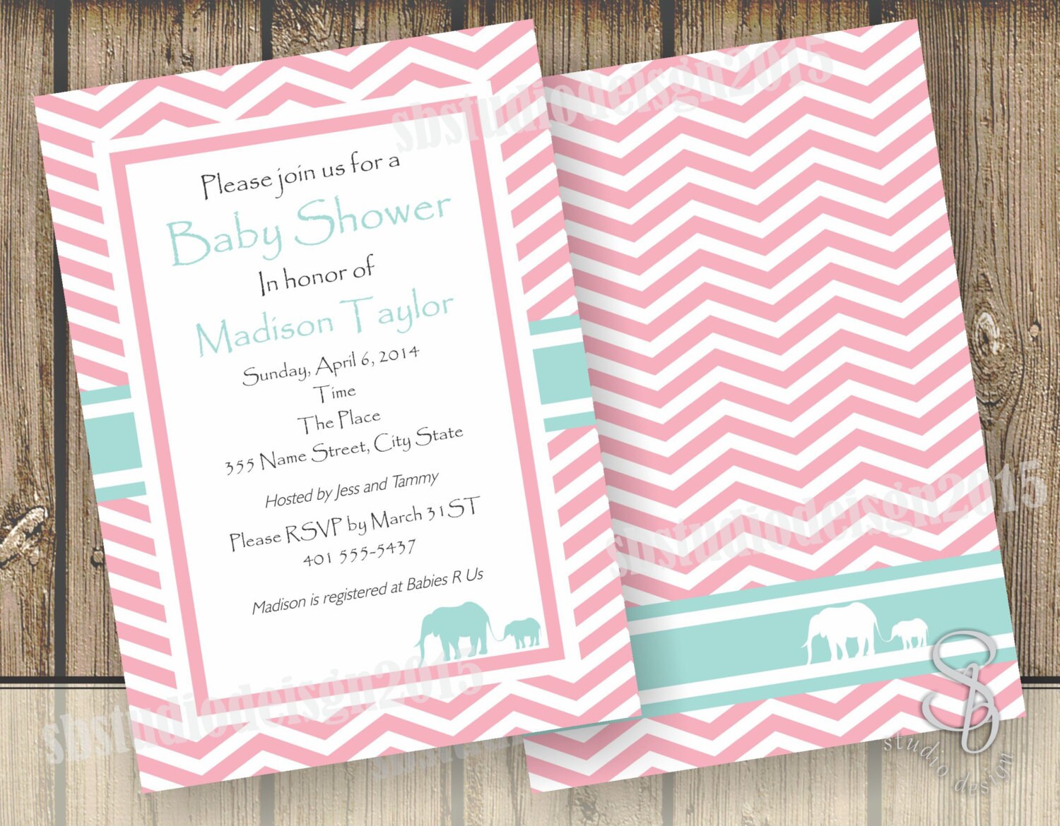 Chevron Invitation Safari Baby Shower Invitation - Etsy