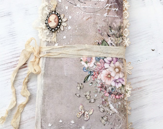 Tattered Garden - Travelers Notebook, Romantic, Vintage Junk Journal ...