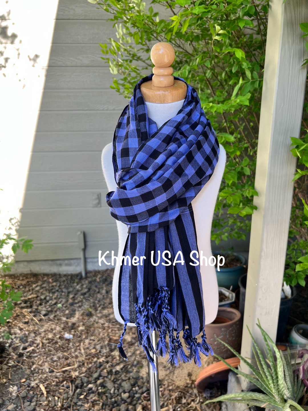 Purple Khmer Krama, Kroma Scarf, Cambodian Scarf, Cambodian Kromar ...