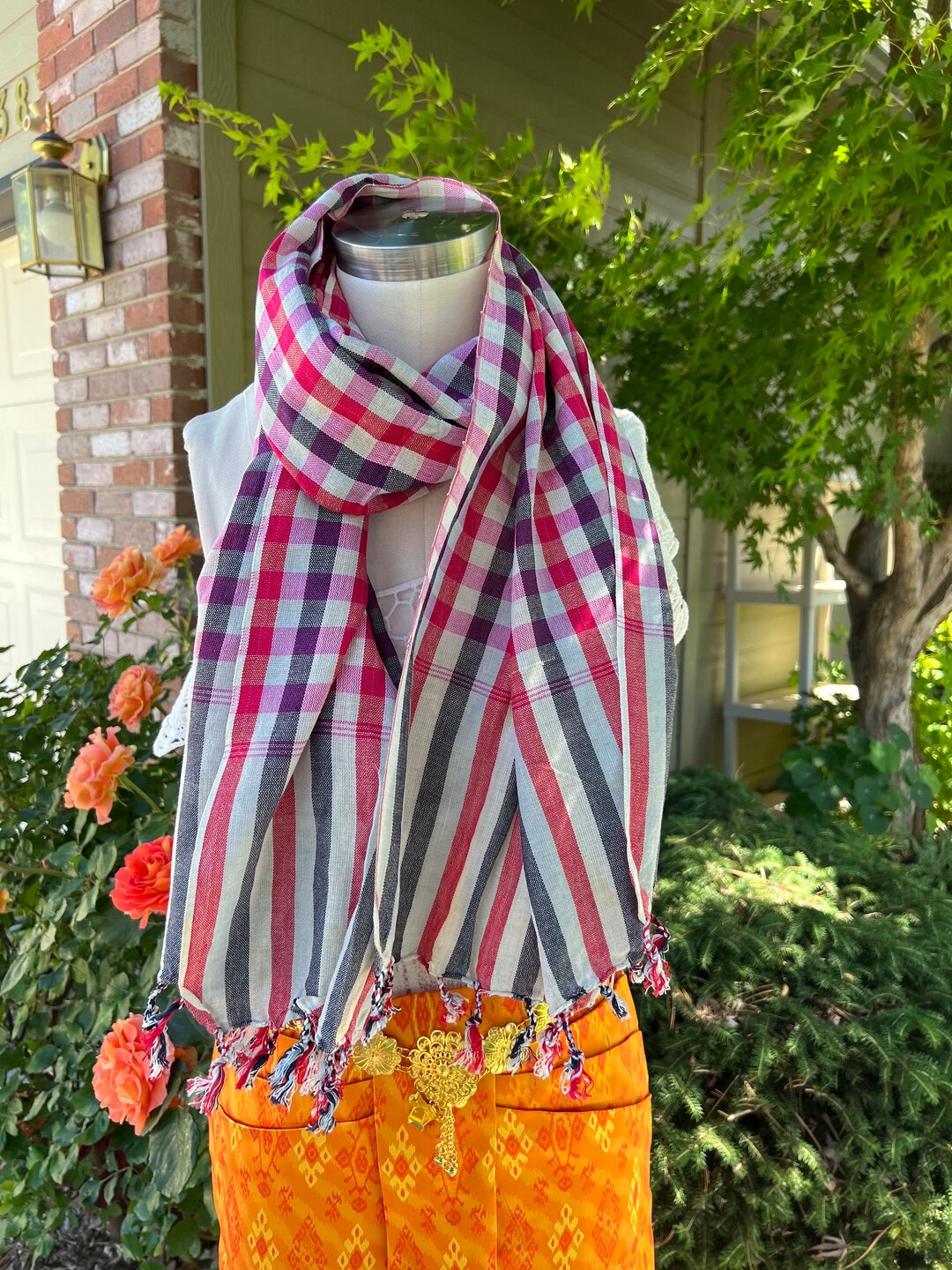 Khmer Krama Khmer Scarf Cambodian Scarf Cambodian Kromar - Etsy