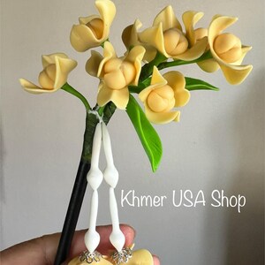 Rumduol Flowers Hair Pin, Romduol, Romdule, Hair Stick, Lamduan Flowers ...