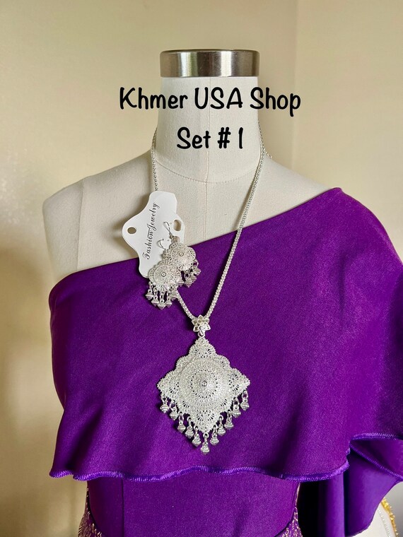 Necklace Earrings Set Fashion Jewelry Costume Accessories Southeast Asian Bridal Jewelry Khmer Thai Lao Cambodian Fashion Jewel Etsy