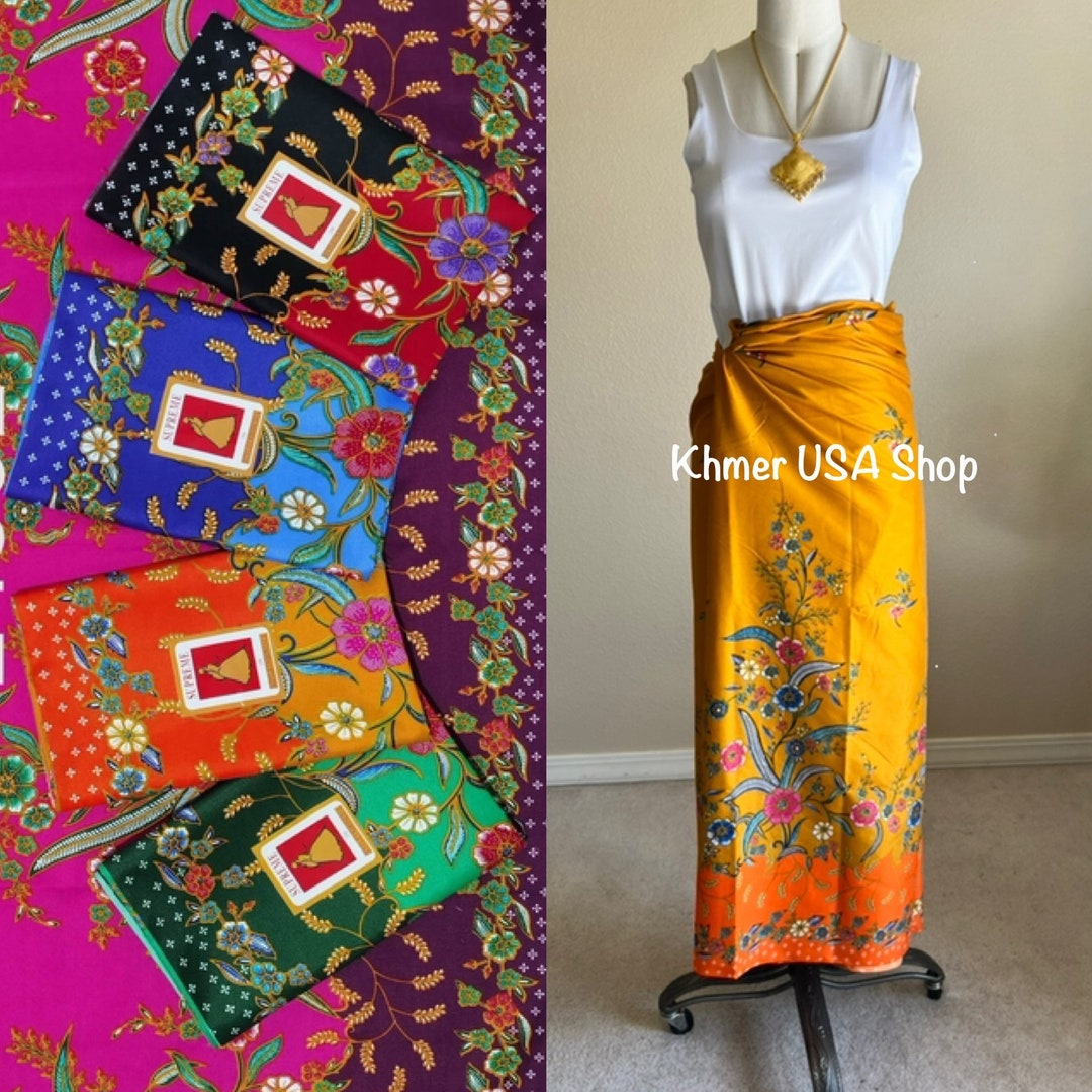 A La Carte or Set of 5, Sewn on Side Sarong, Southeast Asian, Luau ...