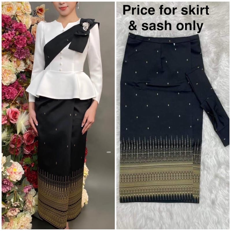 Black and White Khmer - Etsy