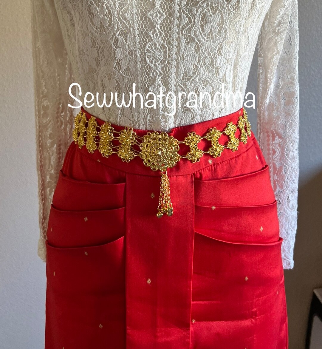 Gold Costume Belt Asian Style Belt Khmer Thai Lao - Etsy