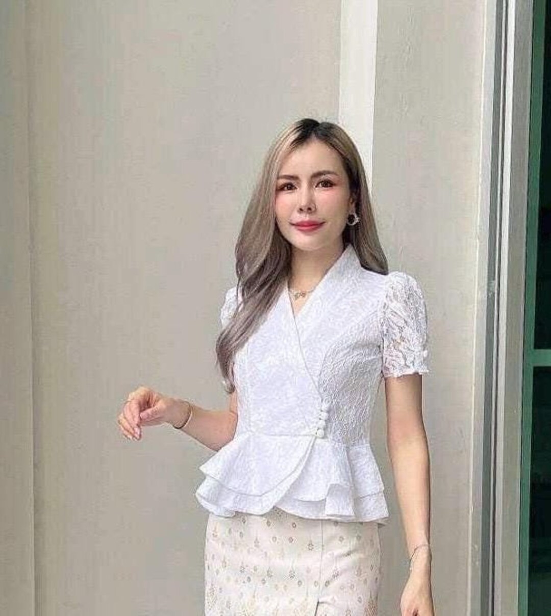 Plus Size Thai Blouse, 46 Chest, Thai, Lao Traditional Blouse, Thai ...