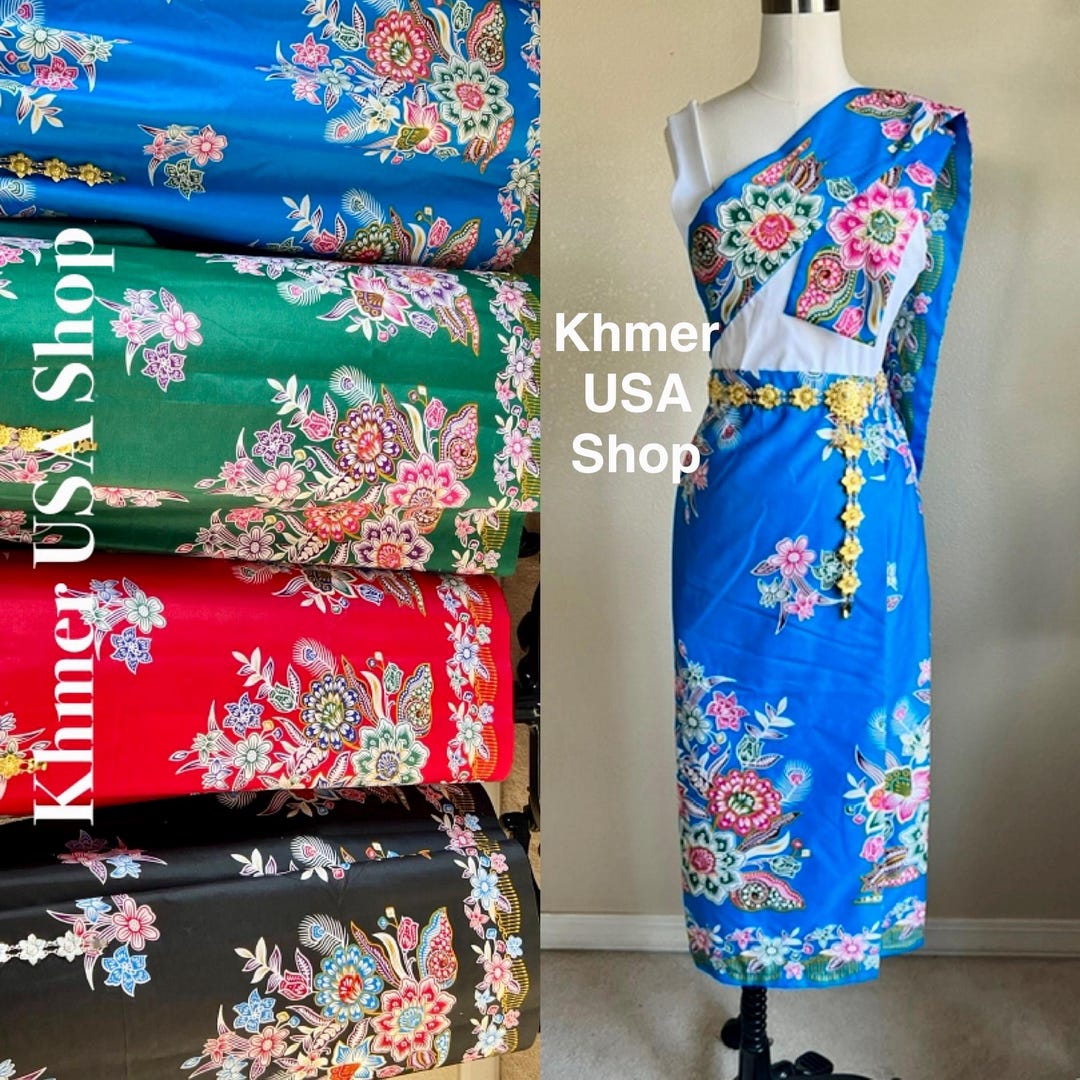 Size M Elastic Sarong Fold Skirt, Sompot Bot, Sarong Party Skirt ...