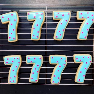 Number Cookies - Etsy