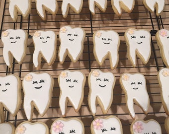 Tooth cookies | Etsy