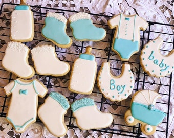 Baby boy cookies | Etsy