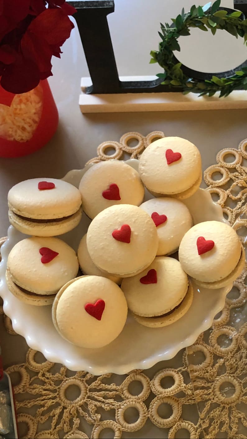 Red Heart Macarons | Etsy