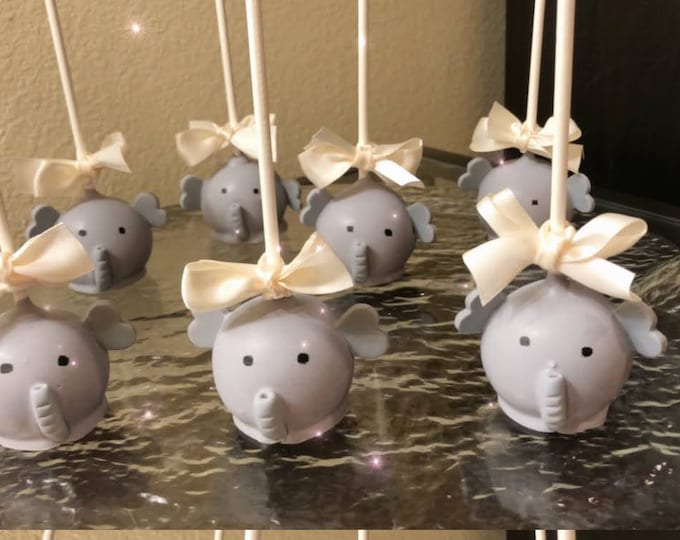 ELEPHANT CAKE POPS, All Colors Available, Baby Shower Cake Pops - Etsy