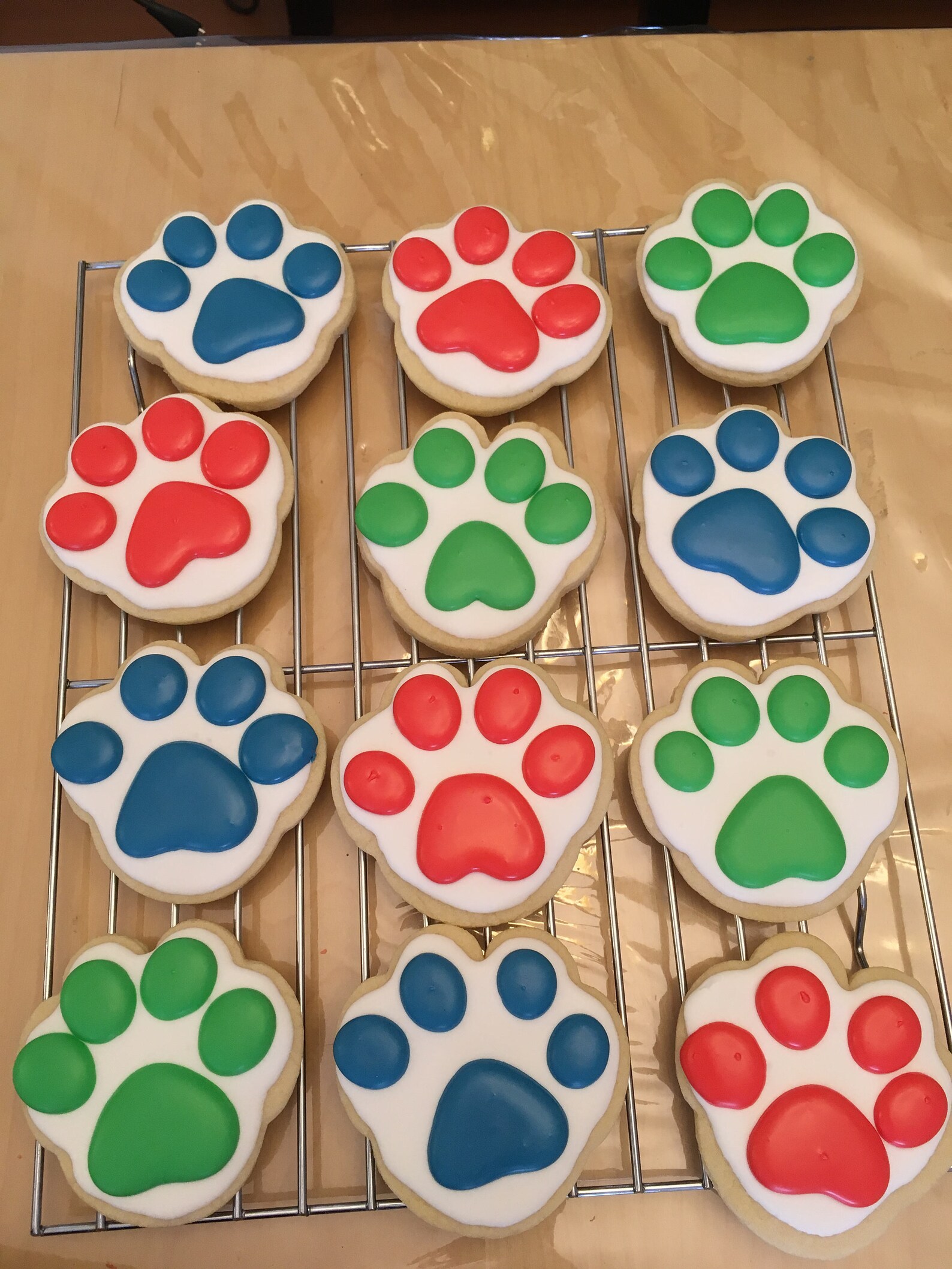 Dog Paw Cookies - Etsy