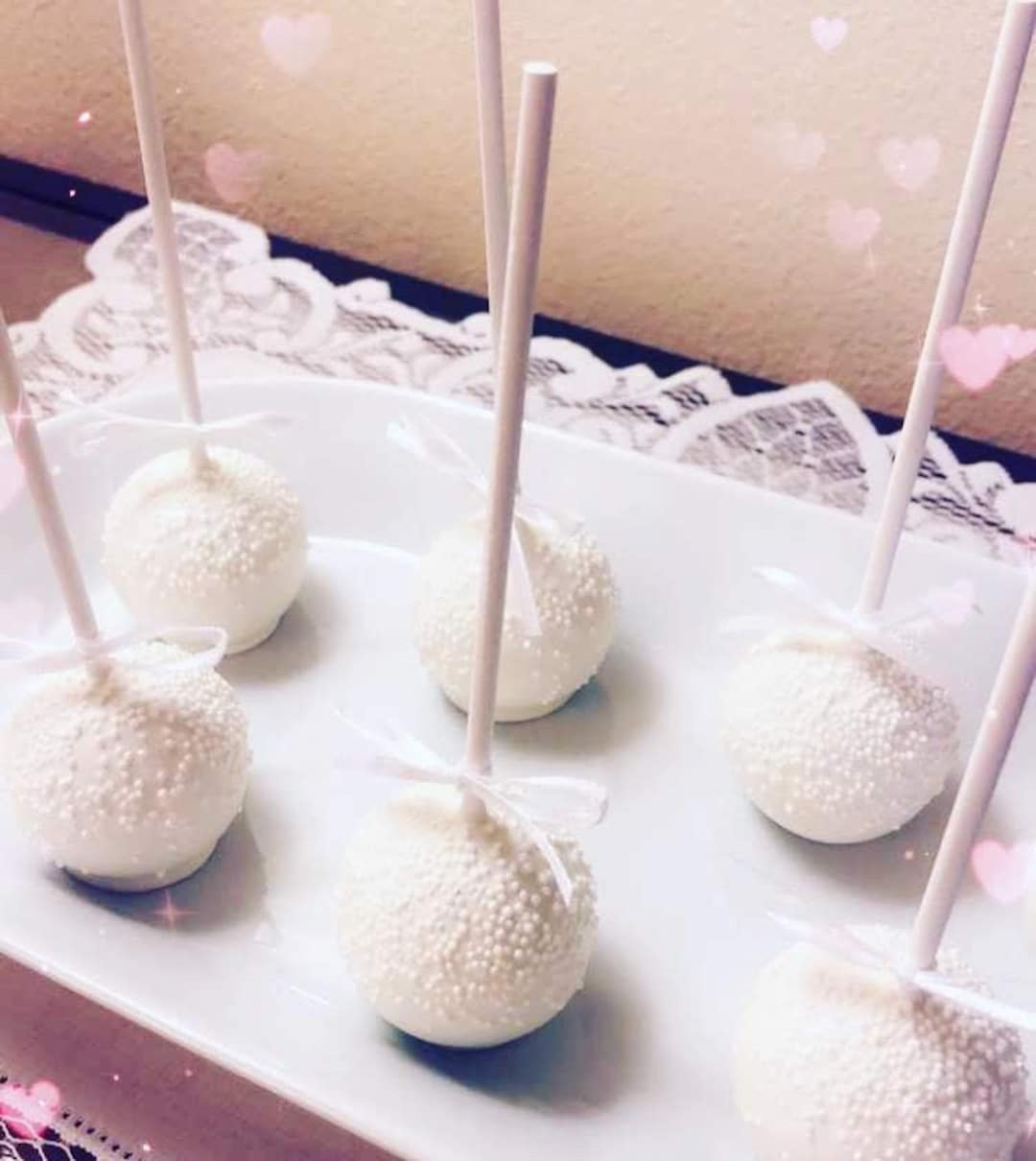 White Cake Pops - Etsy