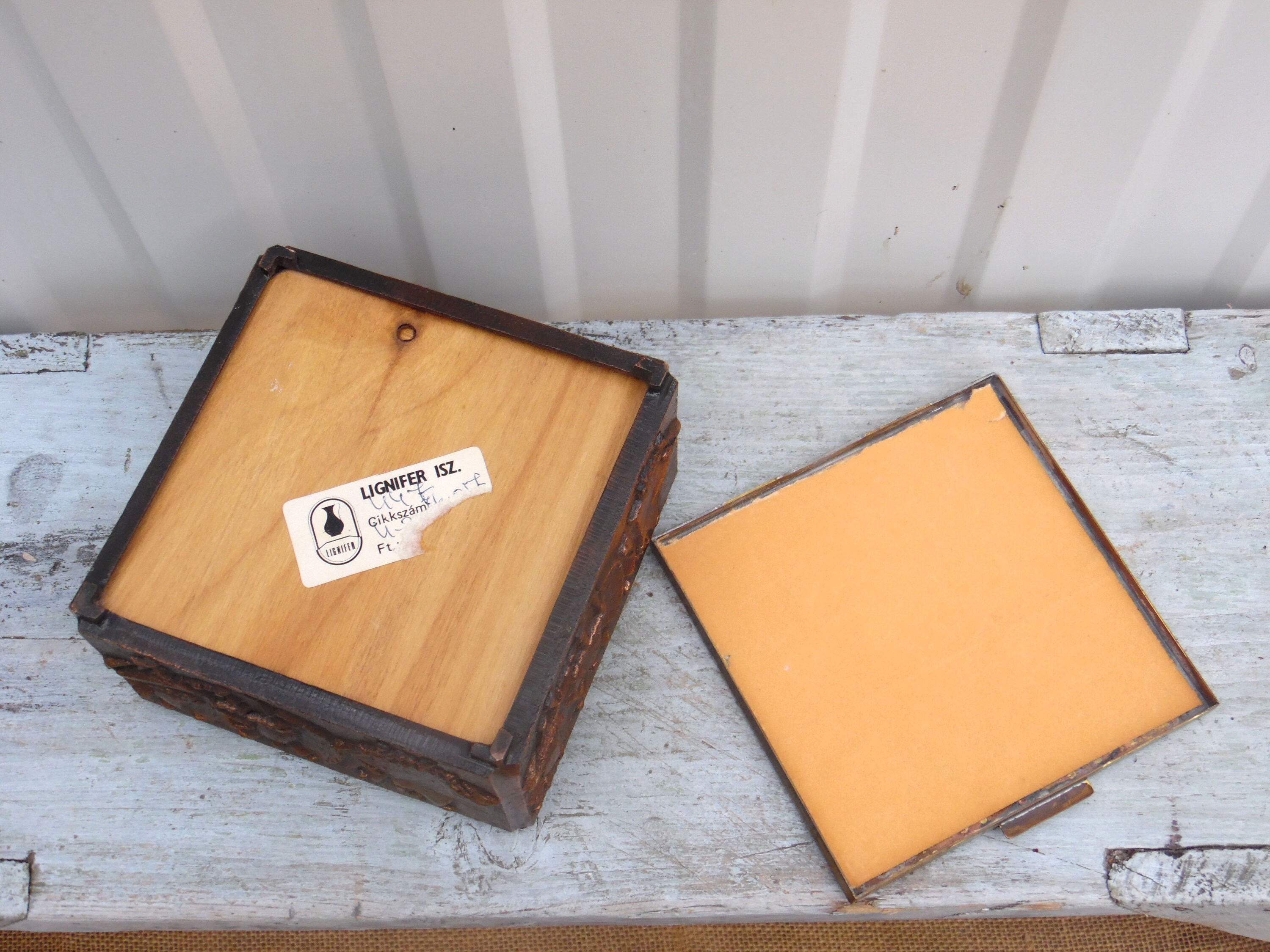 Vintage Wooden and Copper Box Storage Box | Etsy