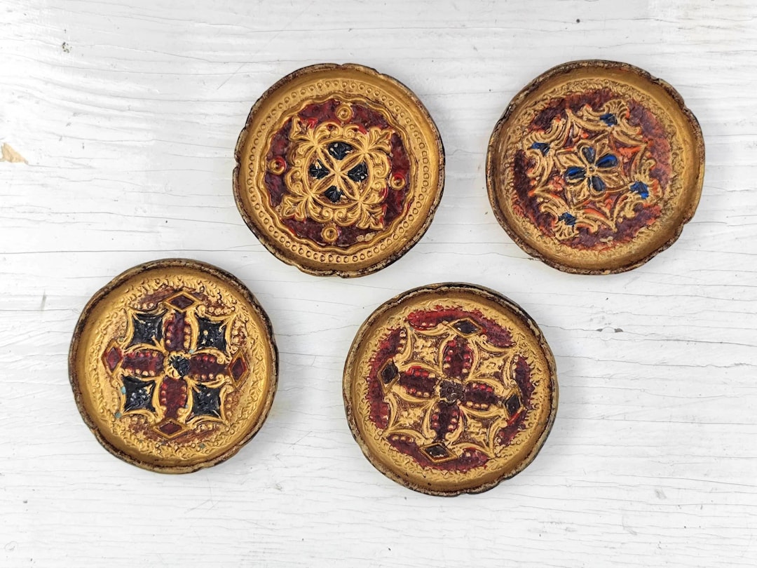 Florentine Coaster and Bottle Holder Set of 4 - Florentine Drink ...