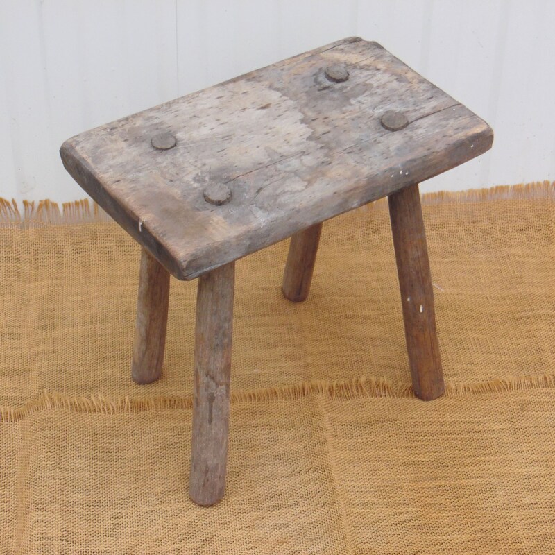 Rustic Stool - Etsy