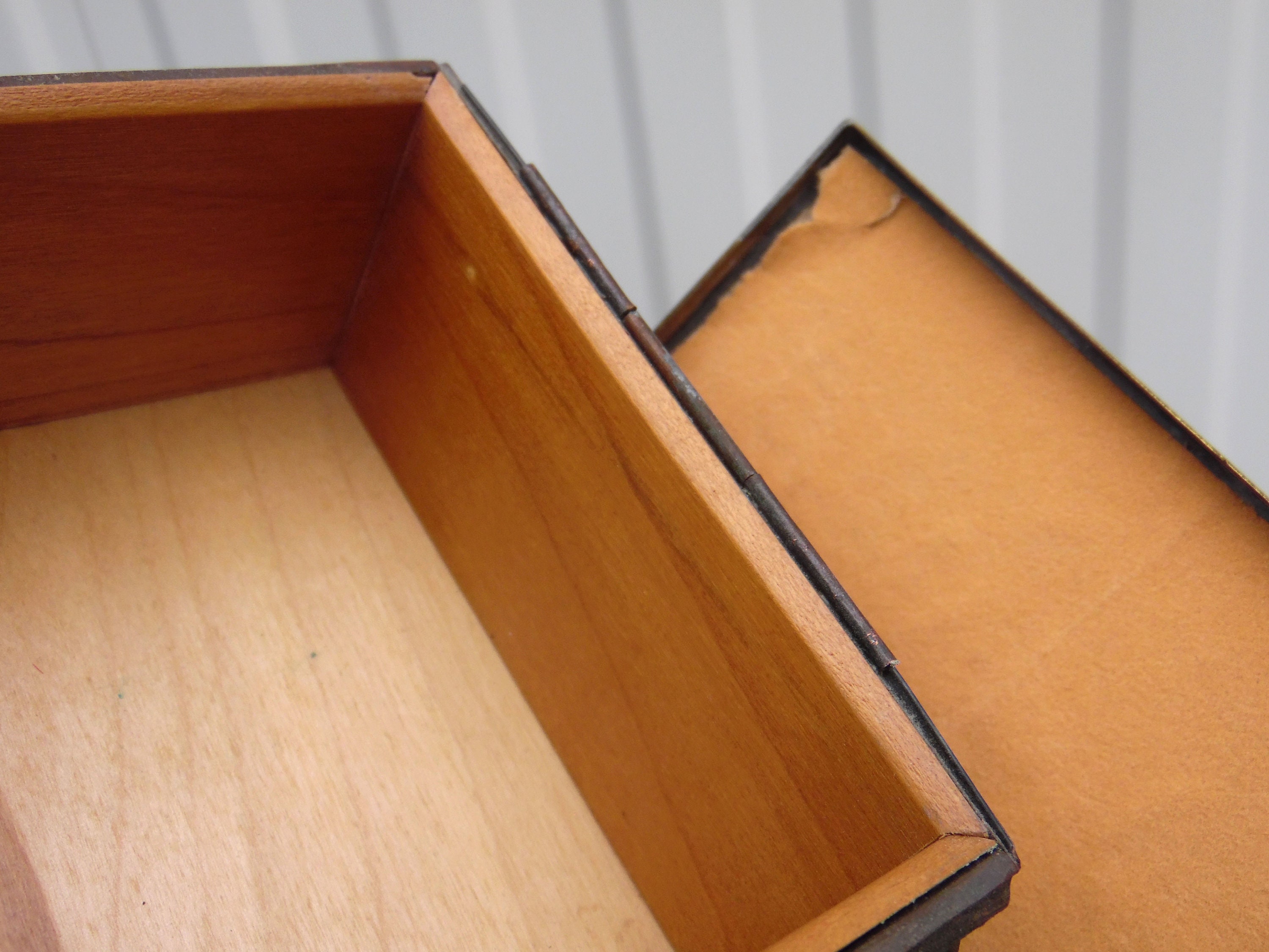 Vintage Wooden and Copper Box Storage Box | Etsy