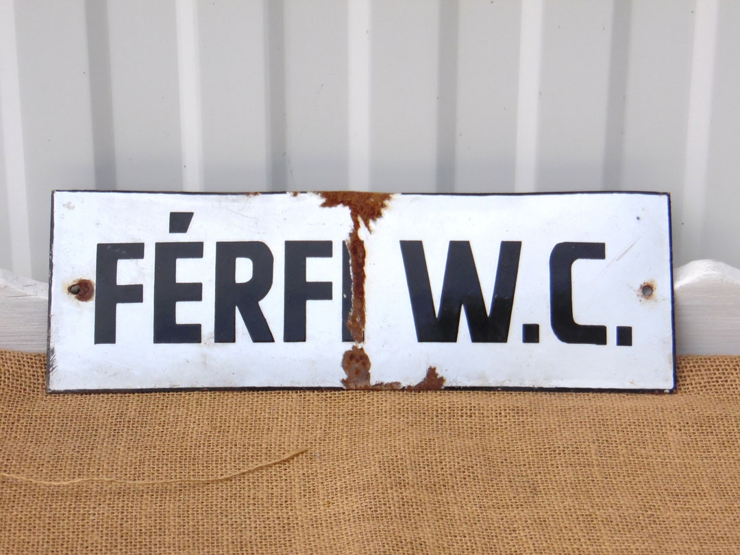 Vintage Enamel Sign - Industrial Plaque - Etsy