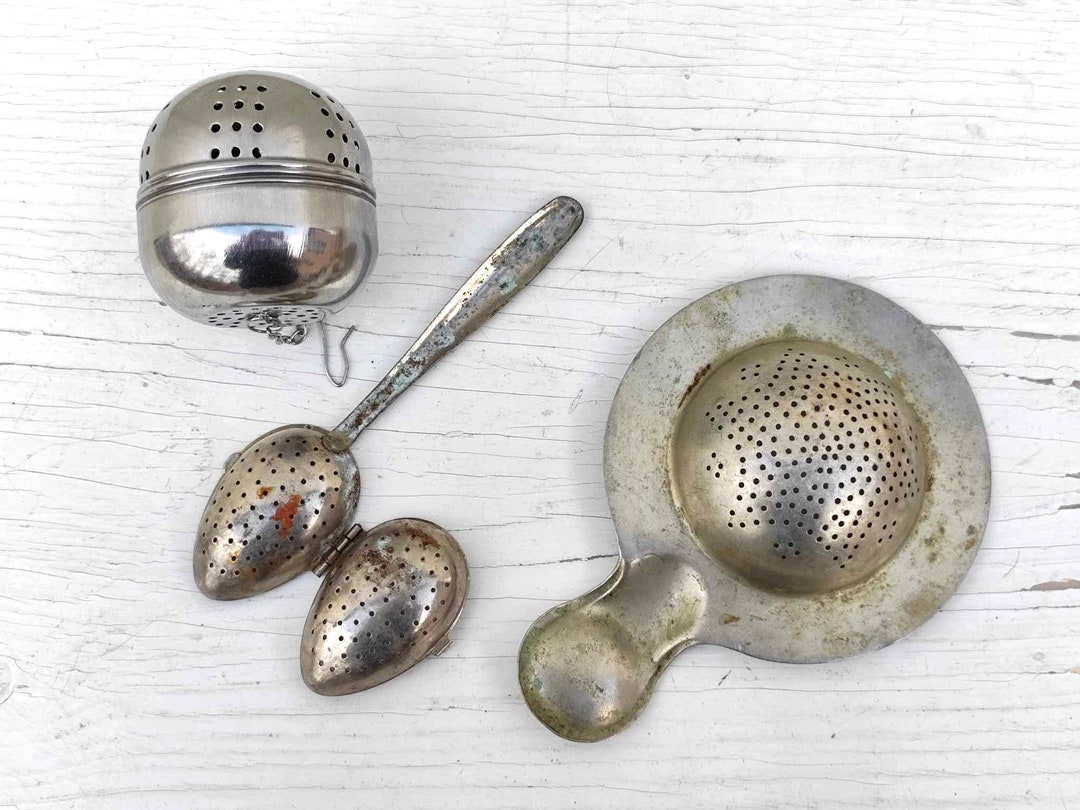 3 Pcs Tea Leaf Strainer - Large Vintage Tea Ball - Metal Tea Strainers - Etsy