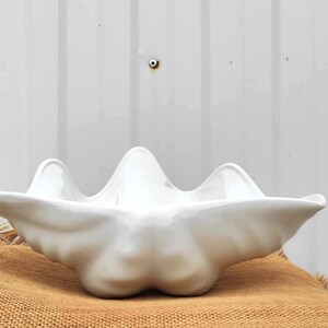 Vintage Large Ceramic Shell Planter - Home Decor - Indoor Garden - Made ...