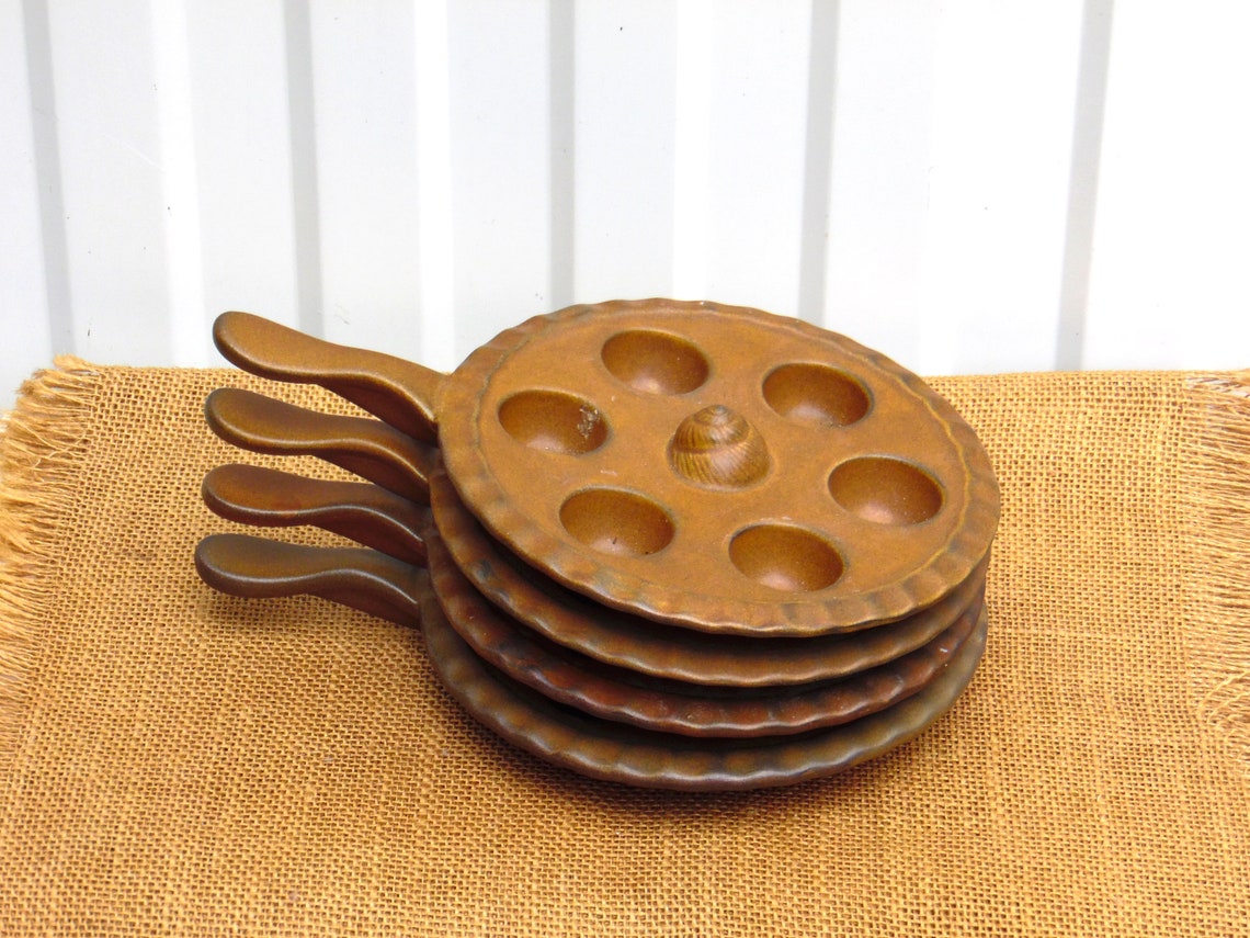 Set of 4 Ceramic Snail Plate 6 Hole Escargot Serving Dish | Etsy