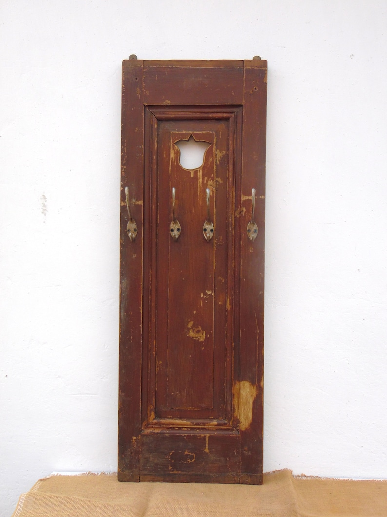 Primitive Wooden Coat Rack Window Sash Shabby Style Coat - Etsy