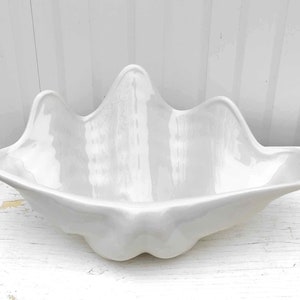 Vintage Large Ceramic Shell Planter - Home Decor - Indoor Garden - Made ...