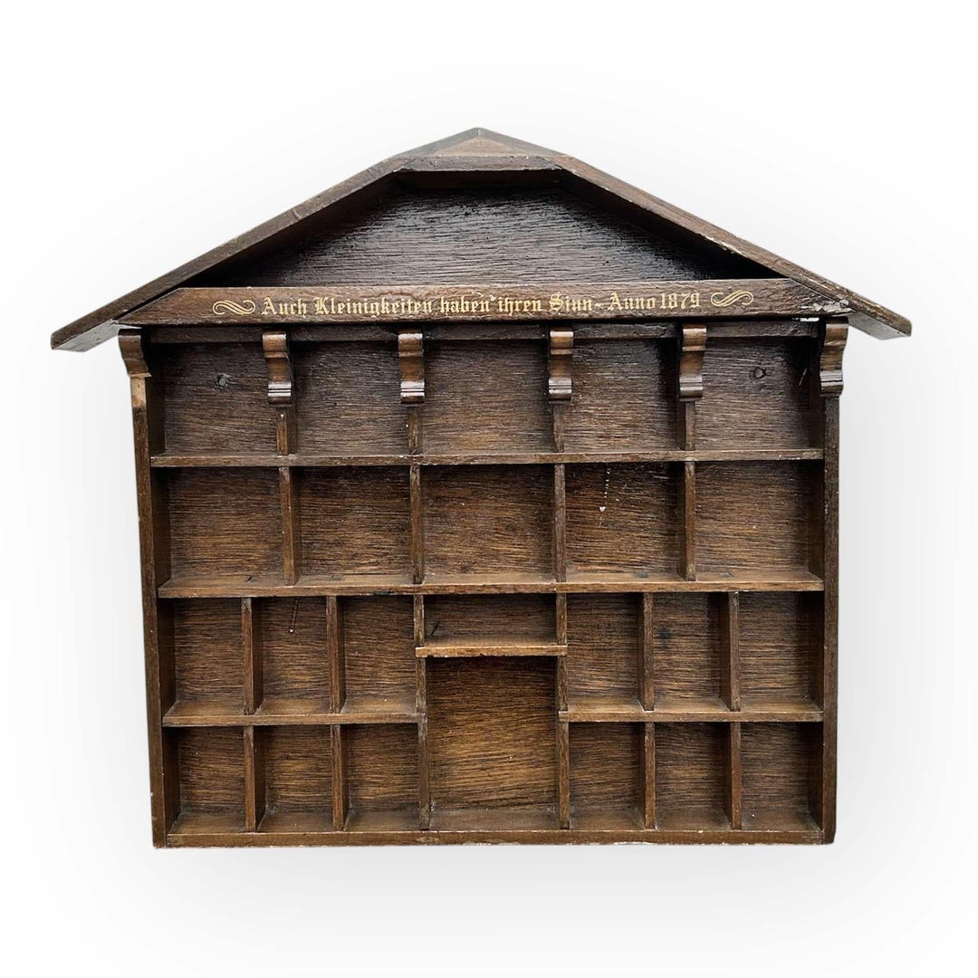 Vintage Miniature Display Shelf Cabinet Collectibles Miniatures Home ...