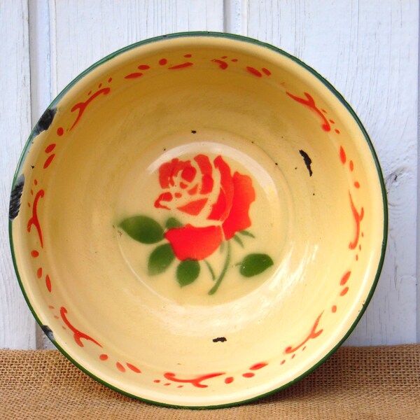 Enamel Mixing Bowl - Etsy