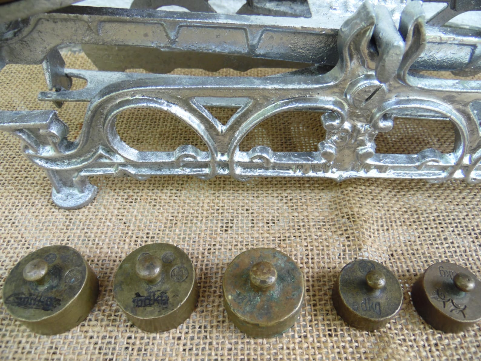 Antique Iron Kitchen Scale Antique Market Scale with Brass | Etsy