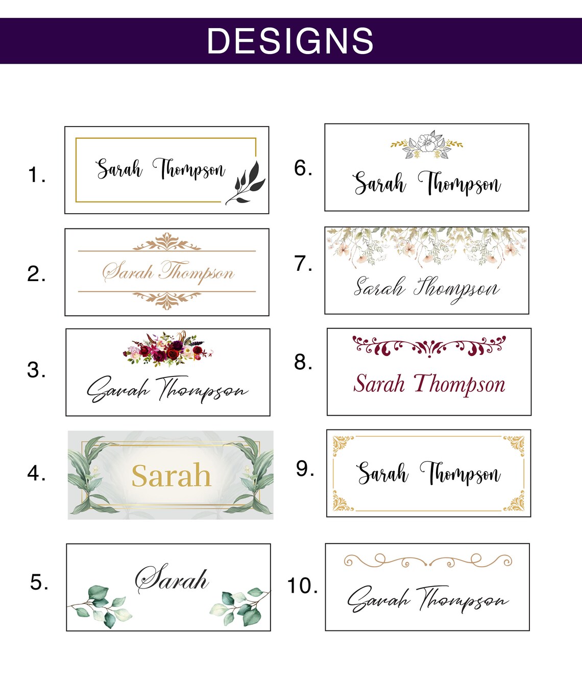 Wedding Place Cards, Table Setting, Wedding Name Cards, Table Name ...