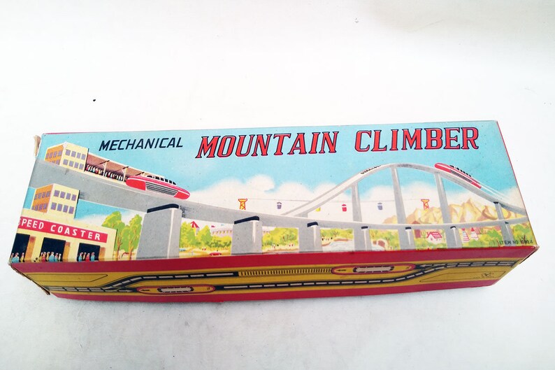 Rare Vintage Tin Toy Mechanical Mountain Climber Yonezawa Japan 1960's ...