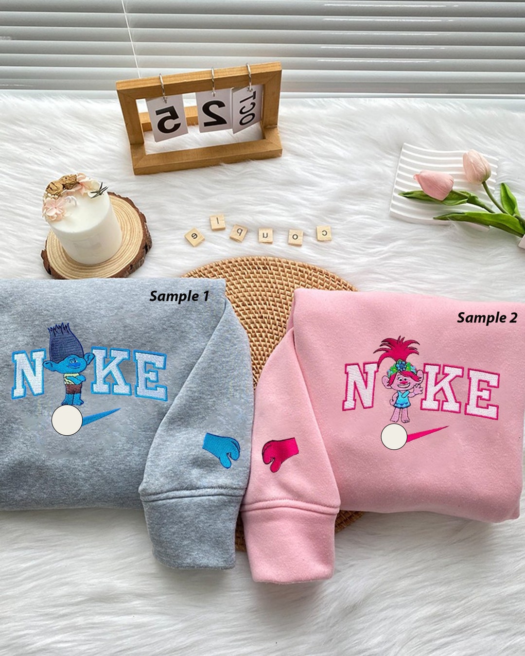 Pop.p.y and Bra.n.ch Embroidery Sweatshirt,trolls Movie Shirt, Queen ...