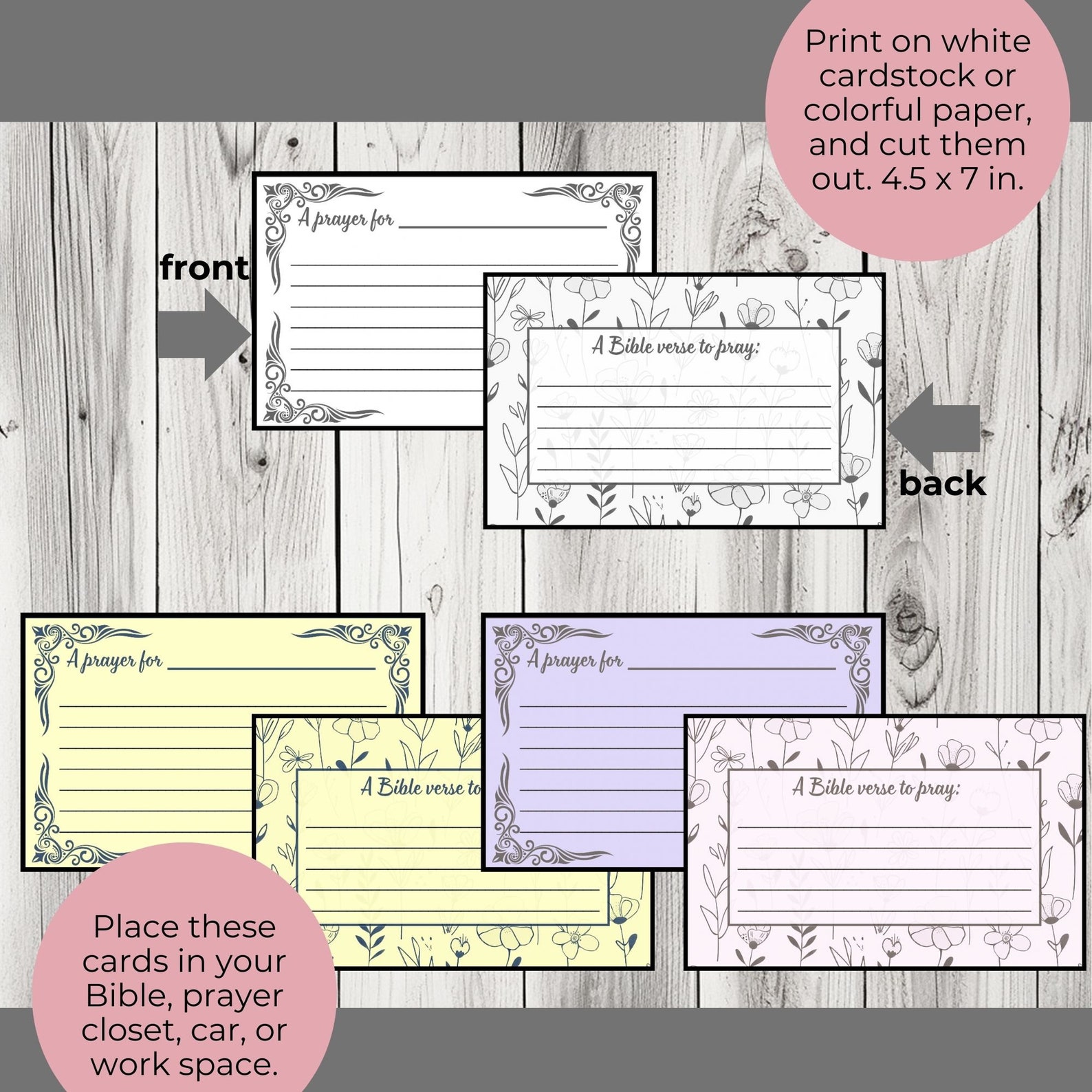 Prayer Cards Digital Product - Etsy