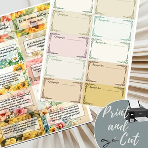 Prayer Request and Scripture Cards Floral Designs Instant Download ESV ...