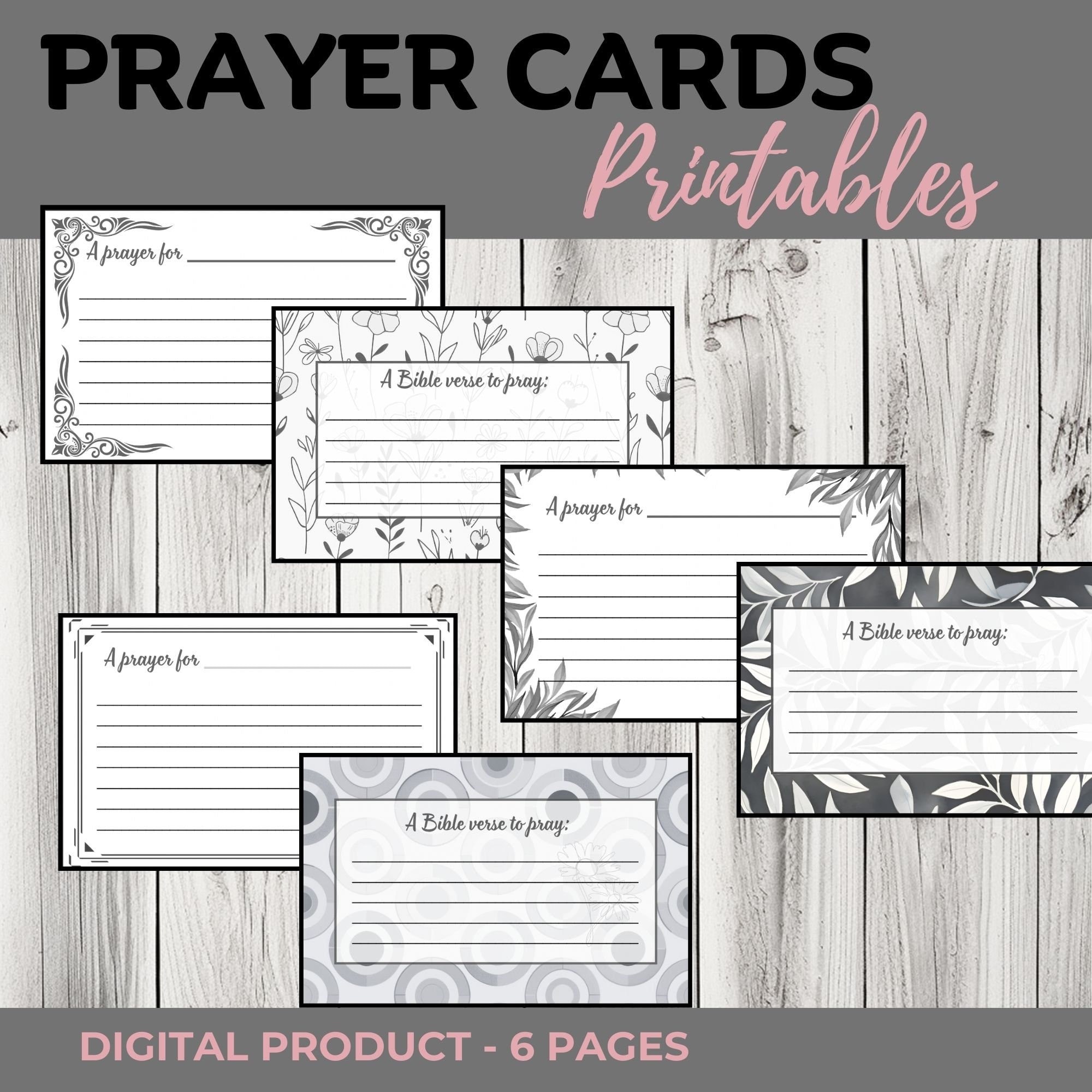 Prayer Cards Digital Product - Etsy
