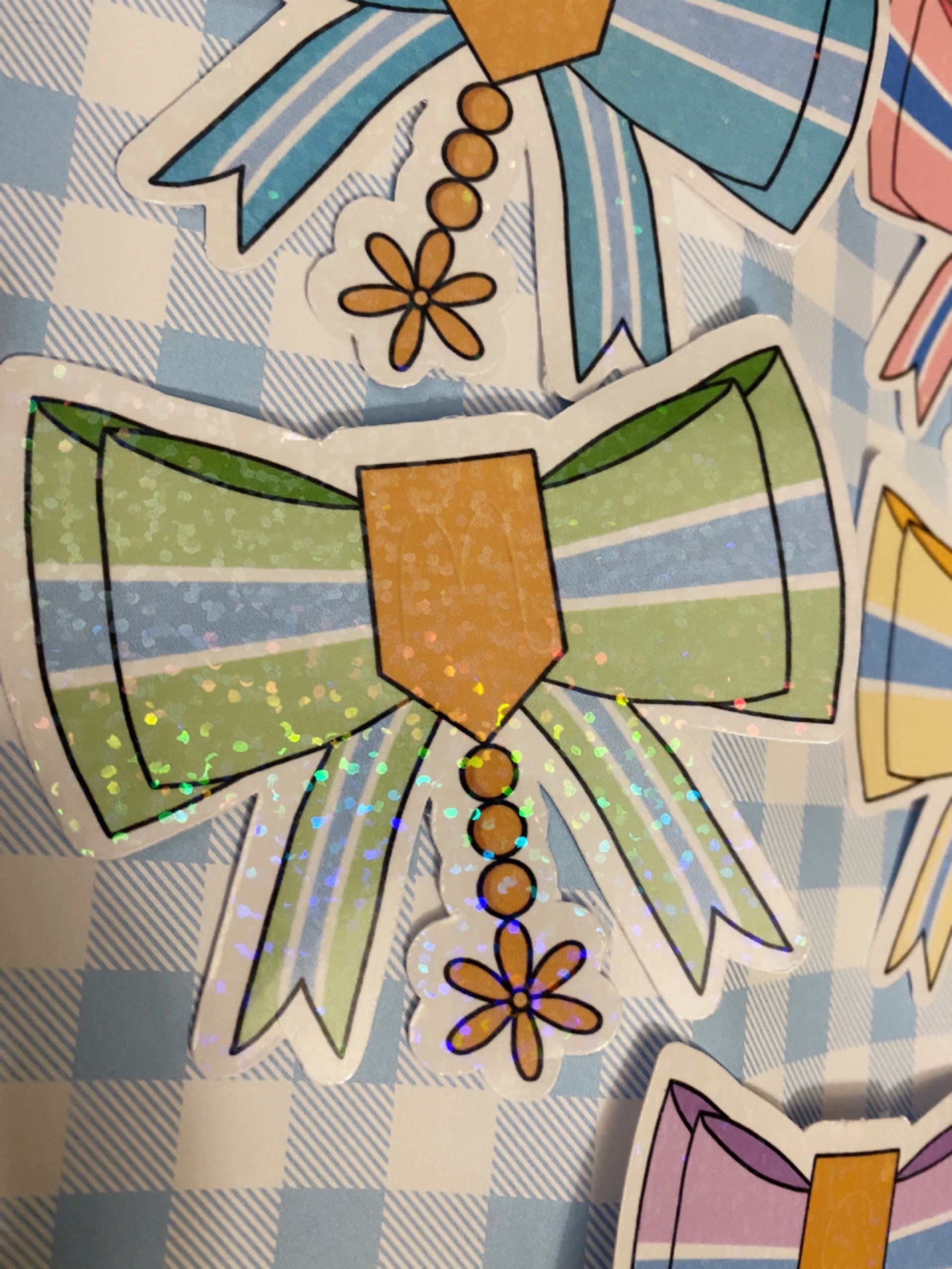 Pastel Palettes Dream Illuminate Bow Stickers - Etsy