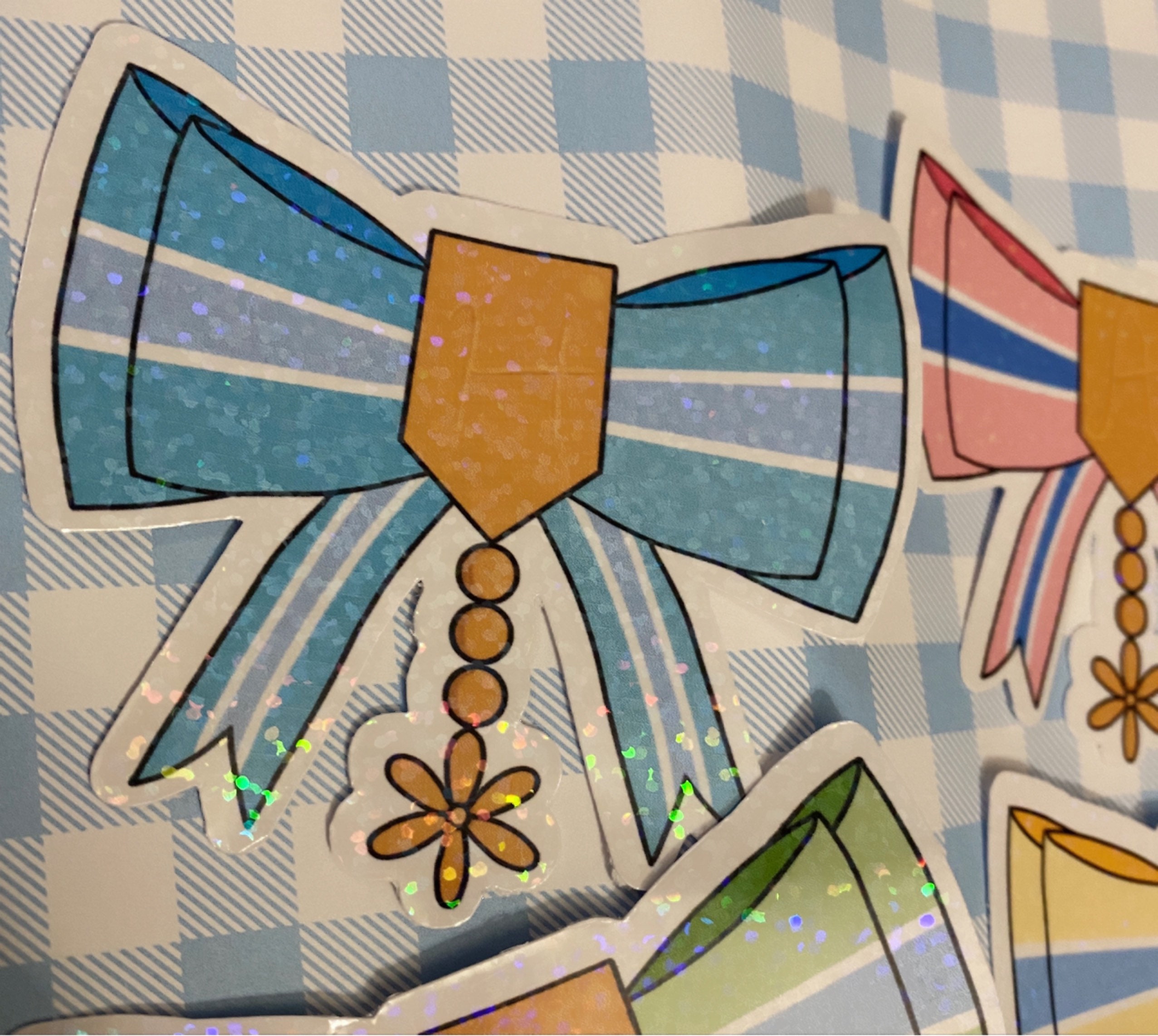 Pastel Palettes Dream Illuminate Bow Stickers - Etsy