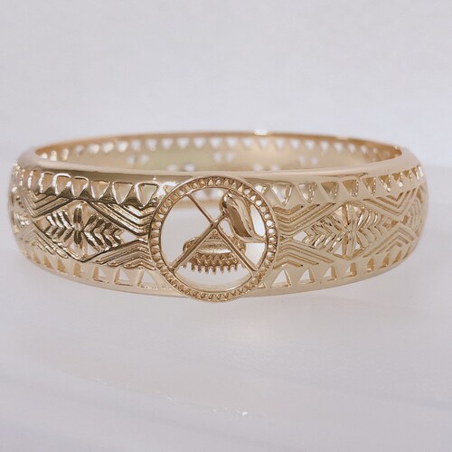 Samoa Seal Bracelets 18MM Hawaiian Hamilton Gold Hinge Bangle - Etsy